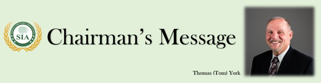 Chairman's Message: Welcome to our new President! - Service Industry ...